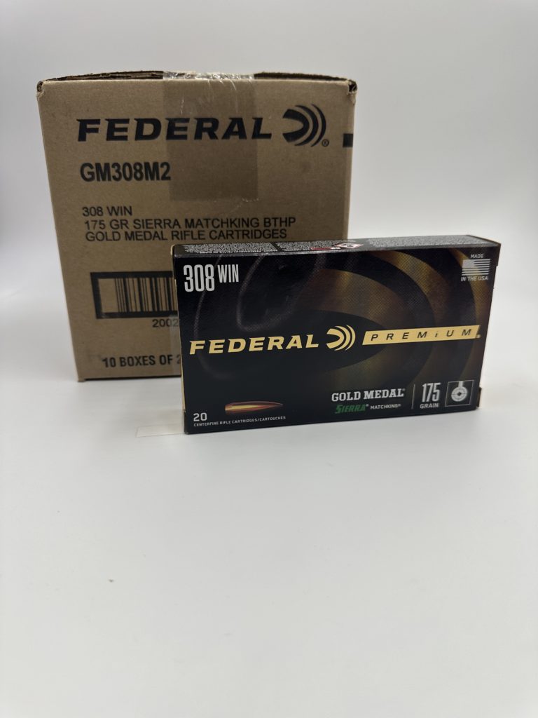 (CASE) FEDERAL GOLD MEDAL 308WIN 175 GRAIN SIERRA MATCHKING BOATTAIL ...